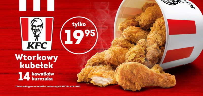 Kultowy Wtorkowy Kubełek powraca do KFC! 14 kawałków złocistego ...